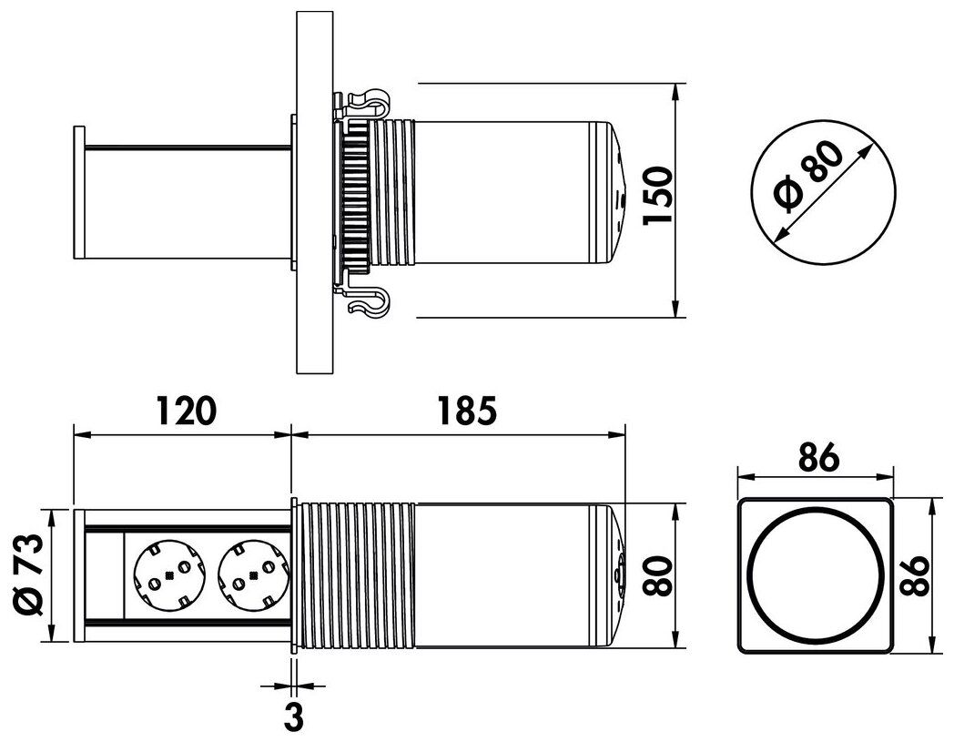 VersaLift USB A/C QI